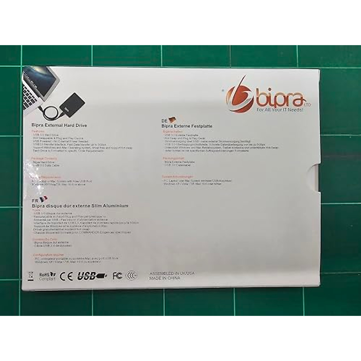 Bipra 320Gb 320 Gb 2.5 Inch External Hard Drive Portable Usb 2.0 - Black - Ntfs