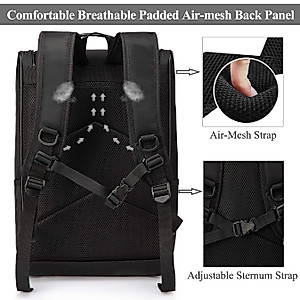 VASCHY Backpack for men, Vintage Water Resistant Daypack Rucksack College School Backpack with Padded 15.6 inch Laptop Compartment