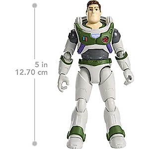 Disney Pixar Lightyear Space Ranger Alpha Buzz Lightyear Figure, Authentic Action Figure 5 Inches tall with 12 Posable Joints, Laser Blade, 4 Years & Up