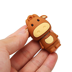 Heayzoki 16GB/32GB/64GB/128GB USB Flash Drive,Thumb Drives Memory Drive,Portable Cartoon Cow Doll Storage Memory Drive,for USB‑A Port Desktop Computer Laptop Tablet Computer TV(64GB)