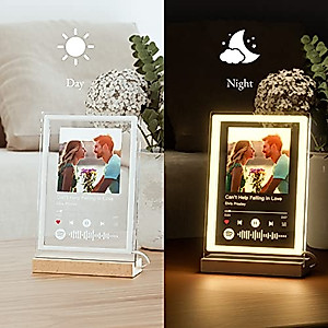 witfox Custom Spotify Plaque - Personalized Gifts for Women Men, Personalized Wedding Gifts for the Couple, Custom Photo Gifts for Boyfriend Girlfriend Music Plaque Custom Neon Signs Light