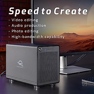 OWC ThunderBay 4 RAID 5 with Dual Thunderbolt 3 Ports (0GB RAID), Includes SoftRAID XT