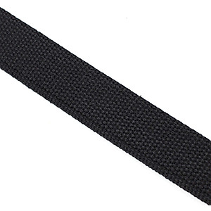 Canvas Web Belt Military Style Antique Silver Buckle/Tip Solid Color 54" Long (Black Color)