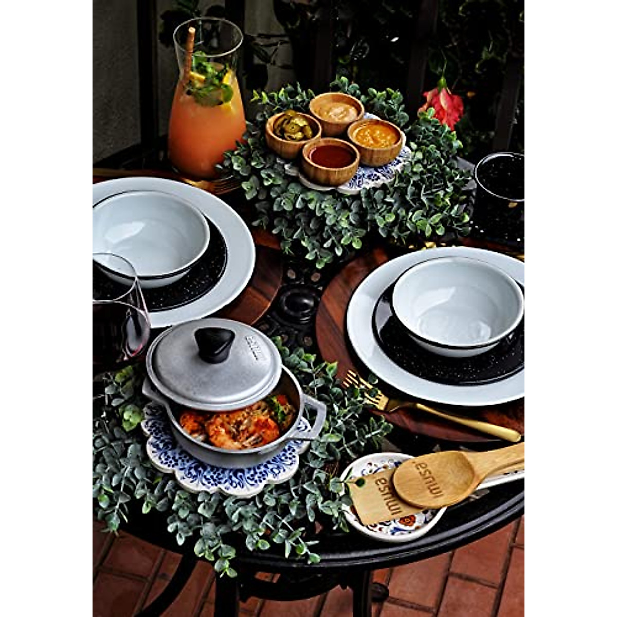 IMUSA USA (12 PACK) 0.7Qt Traditional Colombian Mini Caldero (Dutch Oven) for Cooking and Serving, 0.7 Quart, Silver