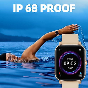 Bctemno Smart Watch(Answer/Make Call), USB Charging Waterproof smartwatches Fitness Watch with Heart Rate Sleep Monitor Blood Oxygen for Android Phones and iOS Phones Women Men