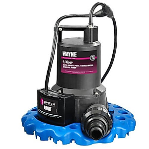 Wayne 57729-WYNP WAPC250 Pool Cover Pump, Blue & Flexzilla Garden Hose 5/8 in. x 25 ft, Heavy Duty, Lightweight, Drinking Water Safe, ZillaGreen - HFZG525YW-E