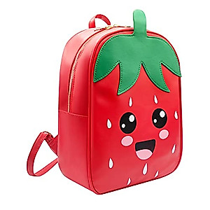 Remember Like Yesterday - Women and Kids Fashion Backpack | Kawaii Backpack Strawberry | Faux Leather
