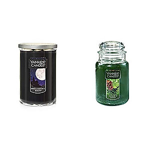 Yankee Candle Large 2-Wick Tumbler Candle, MidSummer's Night & Large Jar Candle Balsam & Cedar