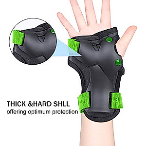 Kids/Youth/Adult Knee Pads Elbow Pads with Wrist Guards Protective Gear Set 6 Pack for Rollerblading Skateboard Cycling Skating Bike Scooter Riding Sports