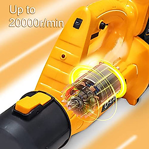 Leaf Blower, 21V Leaf Blower Cordless with 4.0Ah Battery and Charger, 320 CFM 150 MPH 6-Speed 2 Tubes Electric Leaf Blower for Leaves, Snow Debris and Dust Blowing