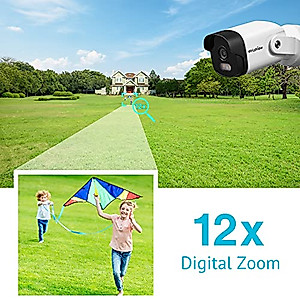 LaView 2K Security Camera Outdoor with Color Night Vision,3MP Wired Cameras for Home Security,IP65 Waterproof Camera, 24/7 Live Video,2 Way Audio,Cloud Storage/SD Slot,Compatible with Alexa(4pcs)