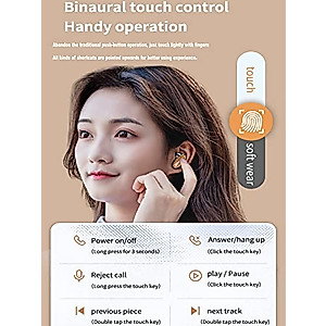 KEMBO A01 Powerful Bluetooth Earbuds AI Intelligent Noise Cancelling Earbuds Waterproof Headphone Sweat Resistance True Wireless Earbuds for iPhone Android Gaming Earbuds with Microphone Sport