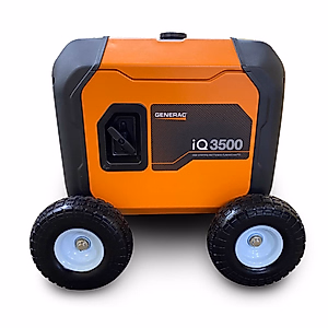 AutoWorks All Terrain Wheel Kit, Fits Generac iQ3500 Generator, Solid Never Flat Tires