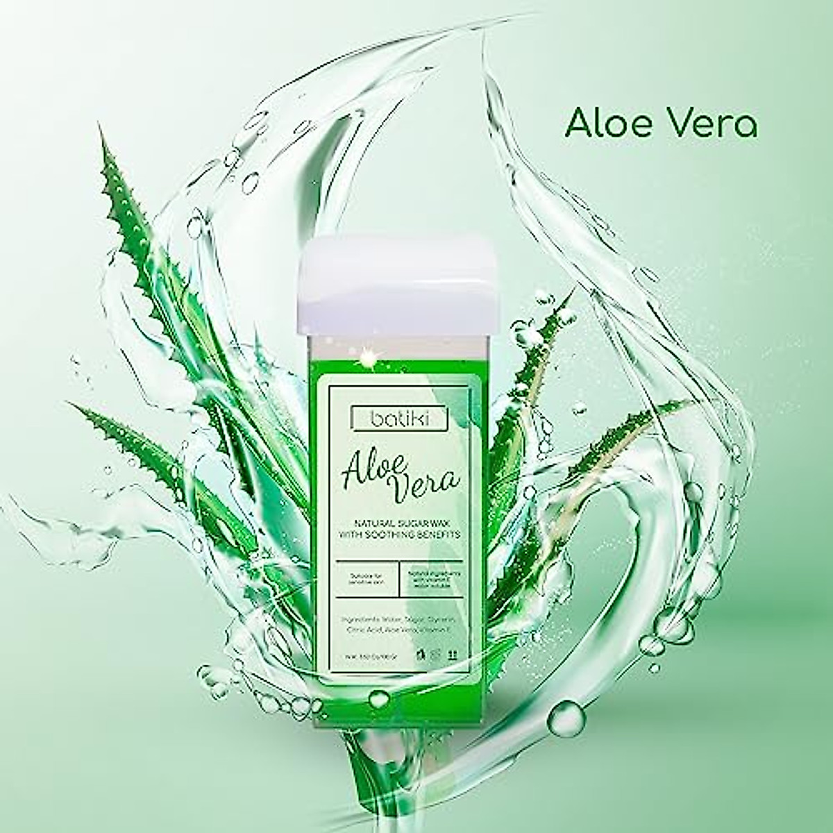 Wax Roller Refills, 4x Aloe Vera Sugar Roll on Wax Cartridges & 200x Wax Strips, Cartridge Refill for Roll on Wax Kit, Wax Roller Kit for Hair Removal, Roll on Wax Kit for Hair Removal, Wax Roller Kit