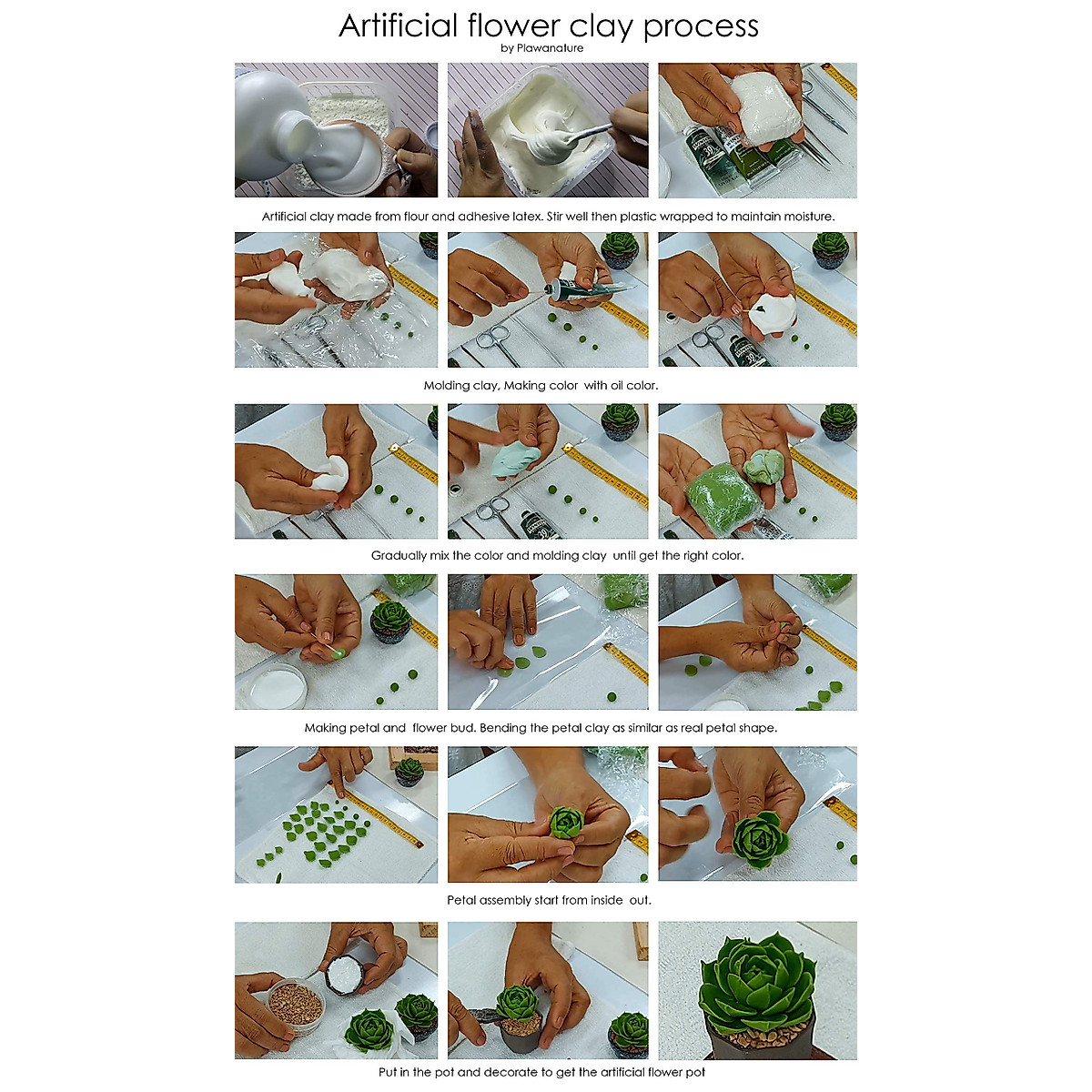 6 Miniatures Flower Garden Artificial Clay Pots Size s Scale 1:12