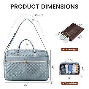 LOVEVOOK Travel Duffle Bag, Weekender Bag for Women with Toiletry Bag Shoe Bag, Carry on Overnight Bag with Laptop Compartment, Gym Duffel Bag with Wet Pocket, Hospital Bag for Labor and Delivery