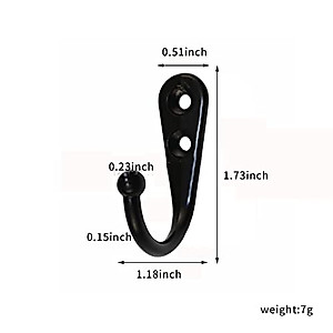 Wall Mounted Coat Hook， Heavy Duty Hooks Shower Hanger Hooks Robe Hooks for Hat Keys Closet Bag Backpack Hanger Spray Black