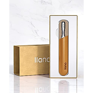 llano Metal Nail File, Stainless Steel Nail Files for Natural Nails with Leather Case, Medical Grade Double Sided Toenail Files for Thick Nails, Professional Fingernail Files for Women Men and Seniors