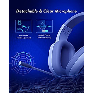Jeecoo G80 Wireless Gaming Headset - 7.1 Surround Sound, Detachable Noise Canceling Mic, Low Latency 2.4G Wireless Gaming Headphones, Shining RGB - Works with PS4 PS5 PC Laptop Computers