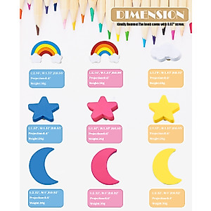 Stargallery 6 Pieces Cute Cartoon Shape Knobs for Furniture Soft Rubber Knobs for Cabinet Drawer Dresser Closets Organizer Desk Box Bookcase (Red, Rainbow)