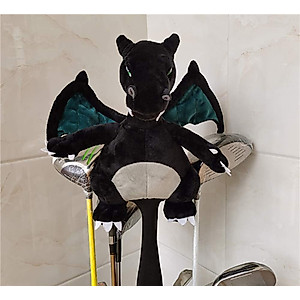 SJJSHH Golf Headcover,Flying Dragon Headcovers Creative Golf Club Head Cover for Golf Lovers black