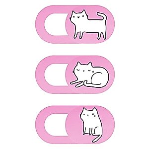 Mobestech Camera Protector USB Camera 3pcs Webcam Cover Smartphone Cover Webcam Cover Slide Camera Cover Slide Blocker Slide Adorable Cat Computer Camera Laptop Camera Slide Blocker