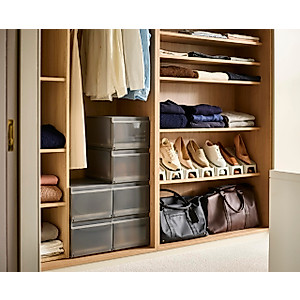 Joseph Joseph ShoeCase Premium Shoe & Sneaker Storage Box Organizer with Slide-Out Shoe Tray, 6 Pack