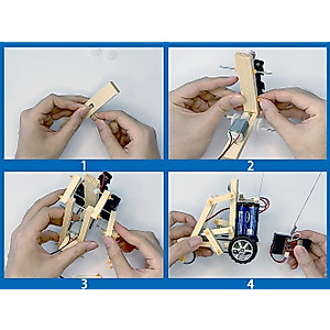 Pica Toys Wooden Wireless Remote Control Robotics Bicycle K3 - Creative Engineering Circuit Science STEM Building Kit - Electric Motor DIY Experiment for Kids, Teens and Adults