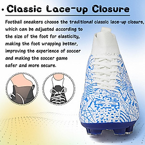 Soccer Cleats Kids Boys Girls Football Cleats Zapatos de Futbol Outdoor Soccer Shoes Tacos de Futbol Para Niños Youth Baseball Cleats Professional Training Football Shoes Turf High Top Football Boots