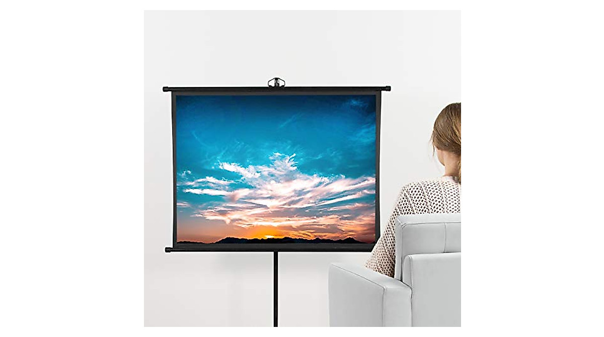 VIVO 50 Inch Portable Indoor/Outdoor Projector Screen - HD 4K 3D