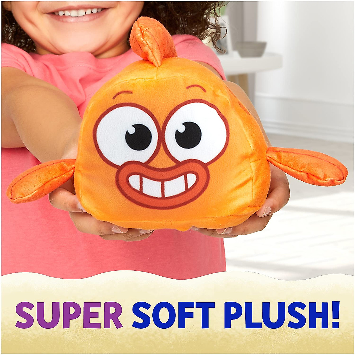 WowWee Baby Shark's Big Show! Reversible William Plush Flips Into Captain Kelp – Stuffed Animal Fish – Cute Plushies for Kids