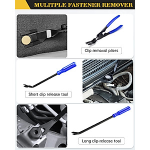 Trim Removal Tool, 120Pcs Car Panel Door Audio Removal Tool Kit, Auto Clip Pliers Fastener Remover Pry Tool Set with Storage Bag