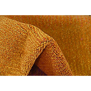 Unique Loom Estrella Collection, Gradient, Sunset, Abstract, Bright Colors Area Rug, 6' 1" x 6' 1", Pink/Gold