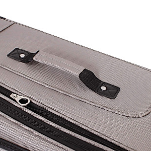 SwissGear Sion Softside Expandable Luggage, Pewter, Checked-Large 29-Inch