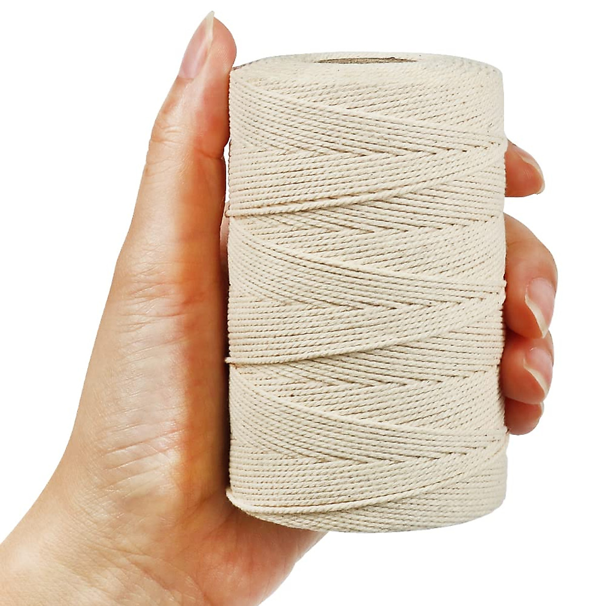 Tenn Well Cooking Twine, 3Ply 656Feet 1mm Food Safe Kitchen Cotton String Butchers Twine for Trussing Tying Poultry Roast Meat Making Sausage DIY Crafts