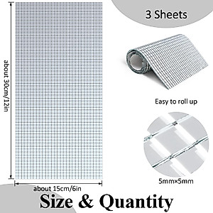 Mirror Tiles Self Adhesive, 5100 Pieces Mosaic Tiles Sheet, Disco Ball Tiles Stickers, Square Mosaic Mirror Pieces, Small Glass Mirror Strips for Crafts(Silver, 5×5mm)