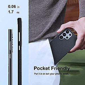 CAREDOCTOR Samsung Galaxy S23 Ultra Shockproof Case - Wireless Charging Compatible, Dual Layer Protection, Black