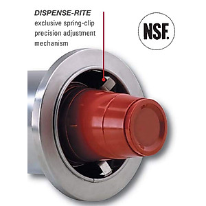 Dispense-Rite ADJ-3 in-Counter Adjustable Stainless Steel Cup Dispenser, 44 oz. to 64 oz. Cups, 2 Spring, 22" Length, 7-3/8" Dia. X 22-9/16" L