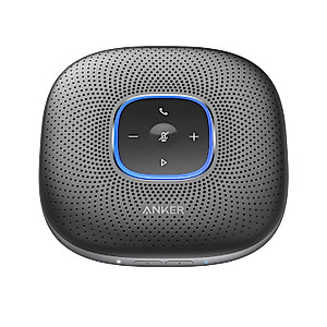 Anker PowerConf Bluetooth Speakerphone with 6 Microphones, Enhanced Voice Pickup, 24H Call Time, Bluetooth 5, USB C, Bluetooth Conference Speaker Compatible with Leading Platforms(Renewed)