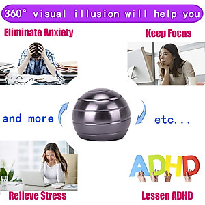 Desk-Kinetic-Toys Cool-Gadgets for Fidget: Cool-Stuff Thing Game Toy for Adult Teen Children Kid, Stress Relief Optical-Illusion Gifts for Office School Home Man Women Christmas Spinning 300 Seconds