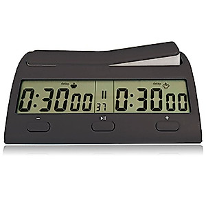 Wholesale Chess Triple Weighted Complete Tournament Chess Set with Scorebook & Chess Clock (Black)