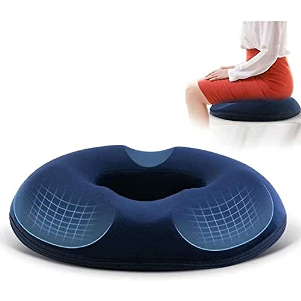 BUZZNN Memory Foam Seat Cushion, Office Chair Cushion, Car Seat Cushion, Ergonomic Design, Comfortable Coccyx Cushion for Home Office Chair Pad, Car Seat