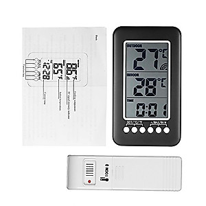 Indoor Outdoor Thermometer, LCD ℃/℉ Wireless Digital Thermometer with 200ft/100m Range Temperature Sensor