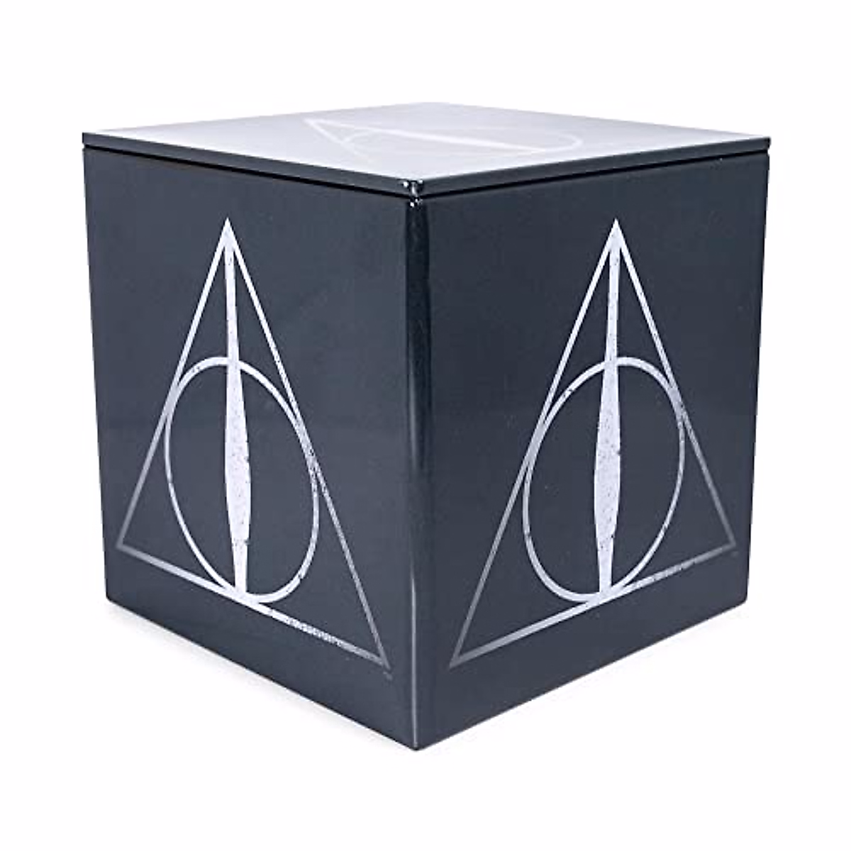 Ukonic Harry Potter Deathly Hallows Tin Storage Box Cube Organizer with Lid | 4 Inches