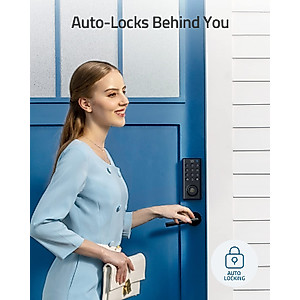 eufy Security Smart Lock with Wi-Fi Bridge, Keyless Entry Door Lock with Wi-Fi, App Control, Bluetooth Electronic Deadbolt, BHMA Certified, IPX3 Weatherproof Protection, Electronic Keypad