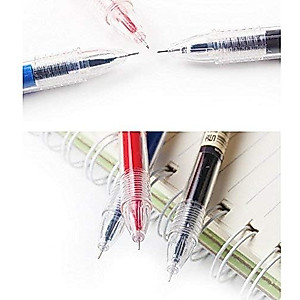 Gel Ink Pen Extra fine point pens Ballpoint pen Liquid Ink Rollerball Pens 0.35mm Premium Quick Drying Pen for Japanese Office School Stationery Supply 12 Packs (4 Black 4 Blue 4 Red)
