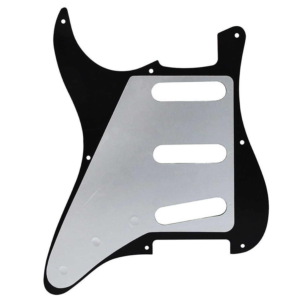 FLEOR 3Ply Black SSS 8 Hole Vintage ST Pickguard Backplate Tremolo Cavity Cover with Screw for Vintage ST Style Guitar Parts