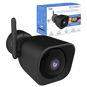 Feit Electric CAM/WM/WiFi 1080p HD Outdoor WiFi Smart Home Security Camera with Night Vision, 2-Way Audio, Black