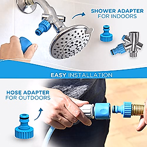 Aquapaw Dog Washer & Shower Attachment | Fast & Easy Indoor & Outdoor Pet Bathing, Massaging & Grooming | Includes 8-Foot Dog Shower Hose | Sprayer & Scrubber in 1 | As Seen on Shark Tank - Blue