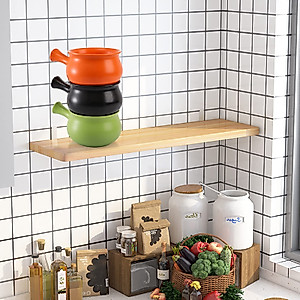 ZOOFOX Set of 4 French Onion Soup Crocks, 16 Ounce Ceramic Soup Bowls with Handles, Serving Bowl Set for Chili, Beef Stew, Oatmeal Soup, Rice, Cereal, Stew and Oatmeal